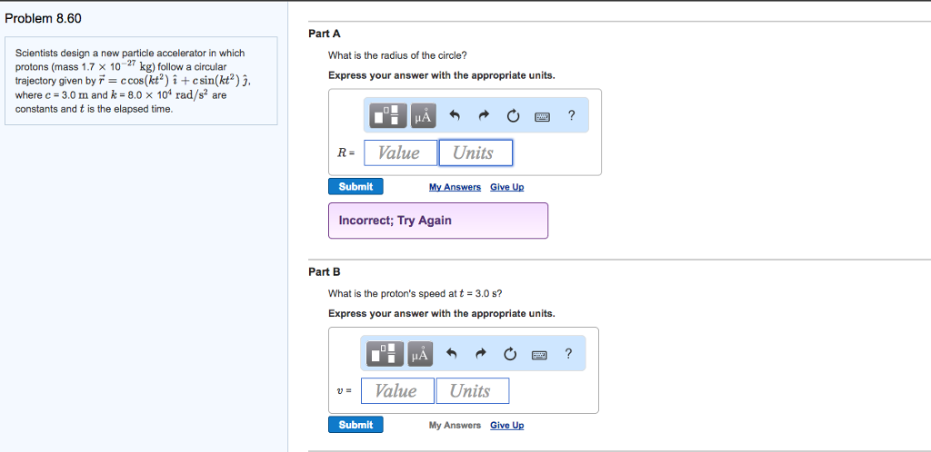 Solved Problem 8.60 Scientists design a new particle | Chegg.com
