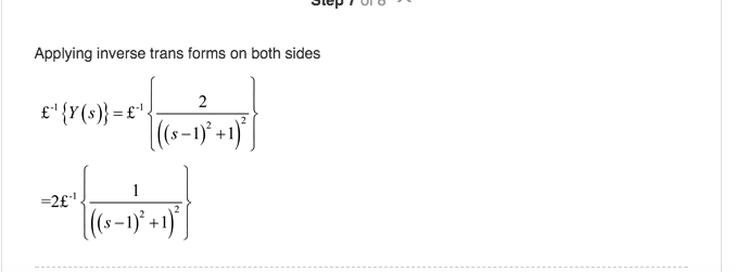 Solved Applying inverse trans forms on both sides ((s-1+1 | Chegg.com