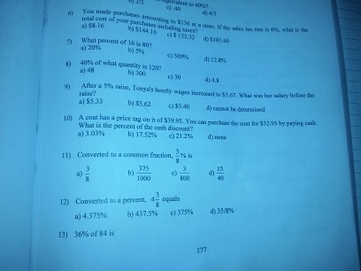 Solved What Percent Of 16 Is 80 40 Of What Quantity Is Chegg