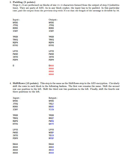 Solved Write a method that takes a string turns it into 4x4 | Chegg.com
