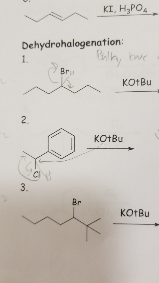 Solved Dehydrohalogenation: | Chegg.com