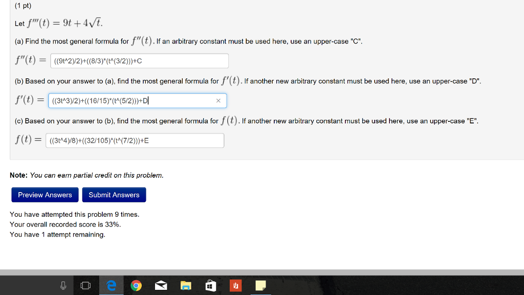 Solved Let f"''(t) = 9t + 4 Squareroot t. (a) Find the most | Chegg.com