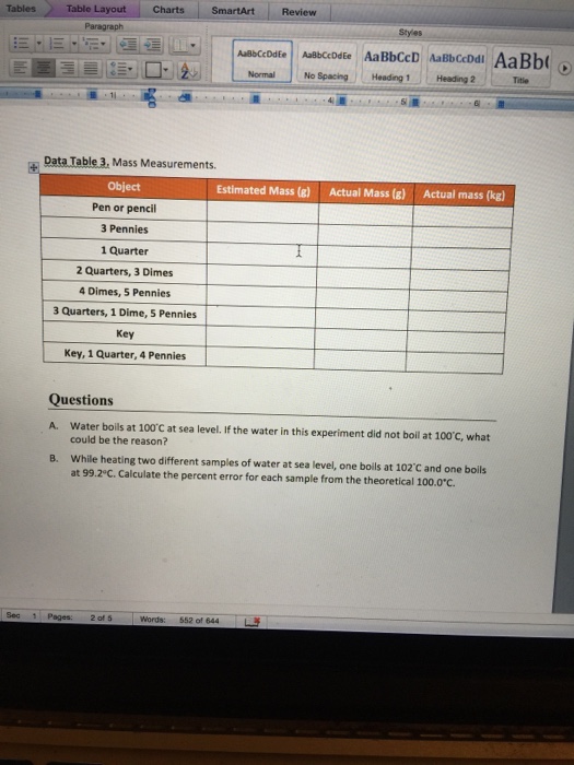 Solved TableLayout : Charts SmartArt | Review Tables | Chegg.com