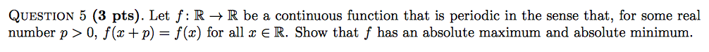 Solved Let f: R rightarrow R be a continuous function that | Chegg.com