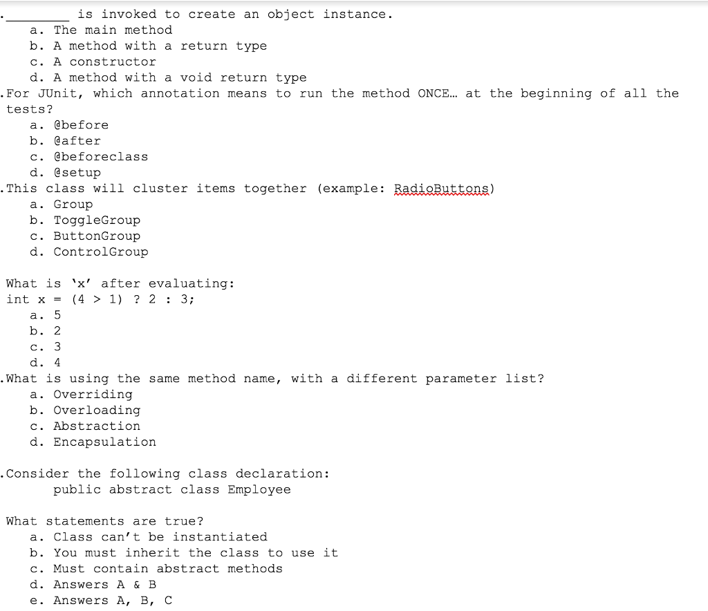 Solved Is Invoked To Create An Object Instance A The