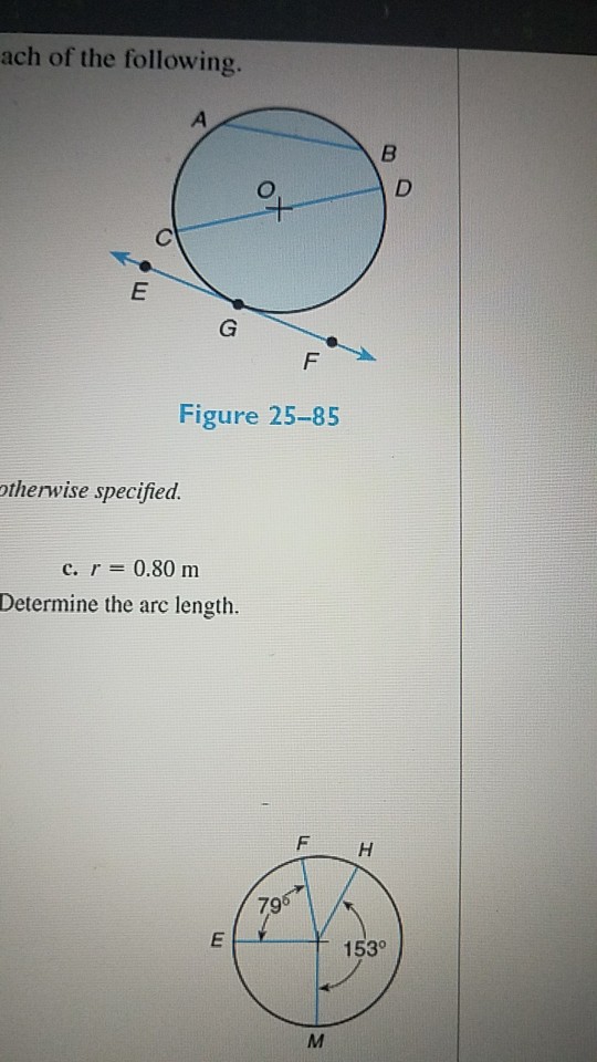 Solved 4. The circle size and the arc degrees are given. | Chegg.com