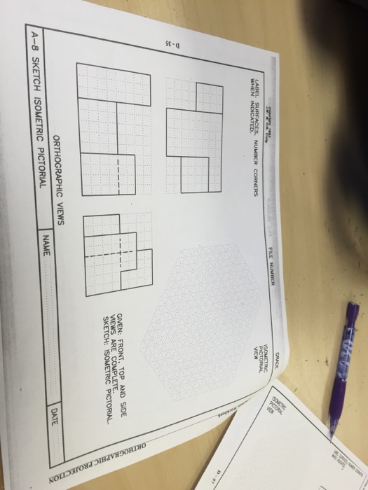 Solved bN 3 GRADE LABEL SURFACES, NUMBER CORNERS WHEN | Chegg.com