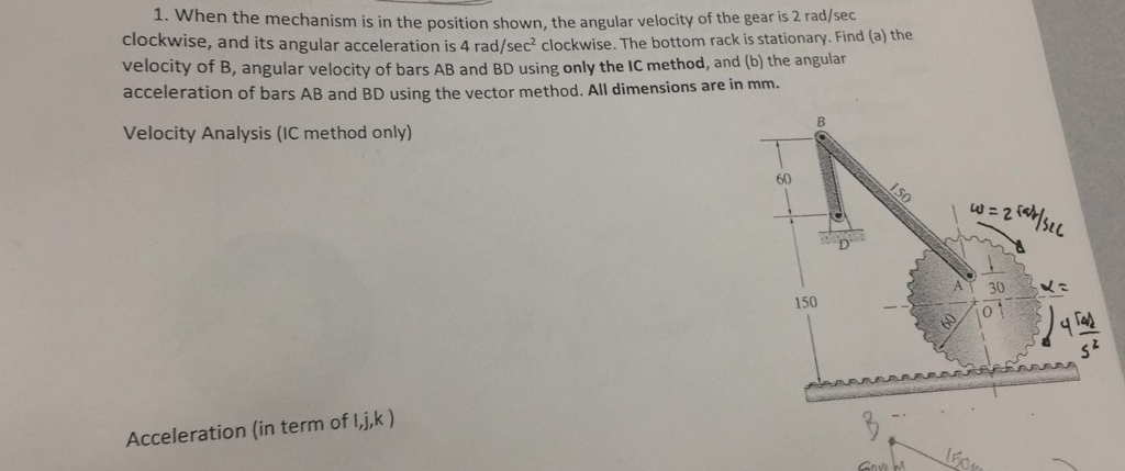 Solved when the mechanism is in the position shown, the | Chegg.com