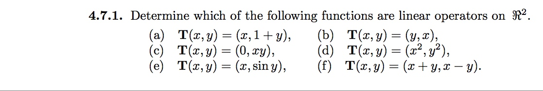 Solved Determine which of the following functions are linear | Chegg.com