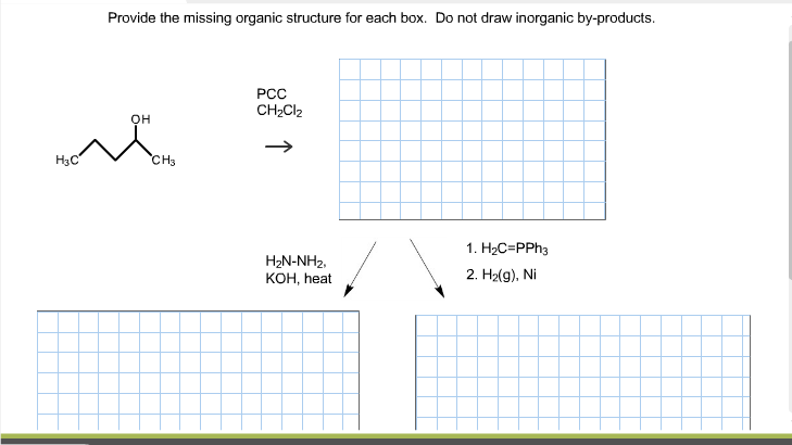 Solved Provide the missing organic structure for each box. | Chegg.com