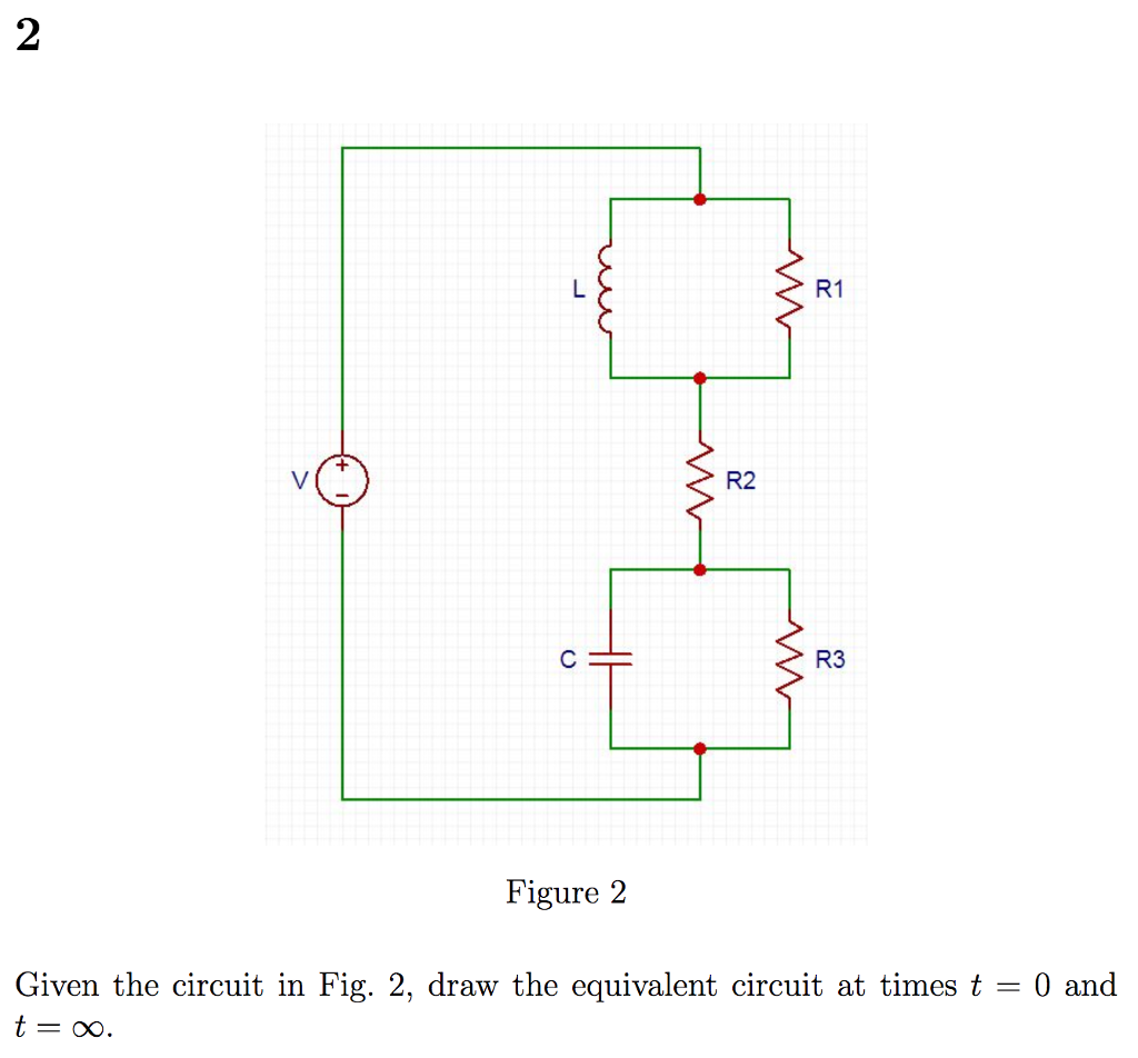 Solved 2 R1 R2 R3 Figure 2 Given the circuit in Fig. 2, draw | Chegg.com