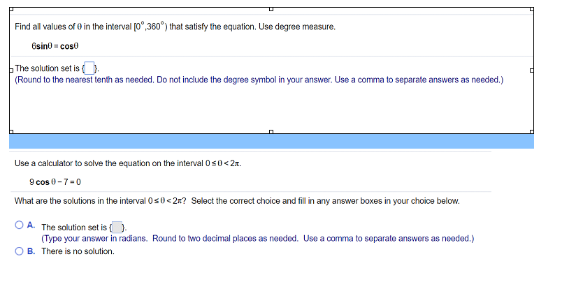 Solved Find all values of theta in the interval [0 | Chegg.com