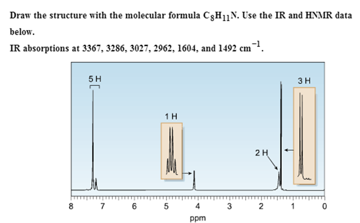 Draw the structure with the molecular formula C8H11N. | Chegg.com