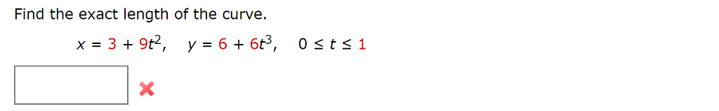 Solved Find the exact length of the curve. | Chegg.com