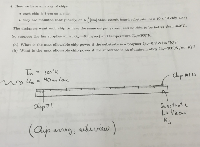 Solved A) What is the max allowable chip power if the | Chegg.com
