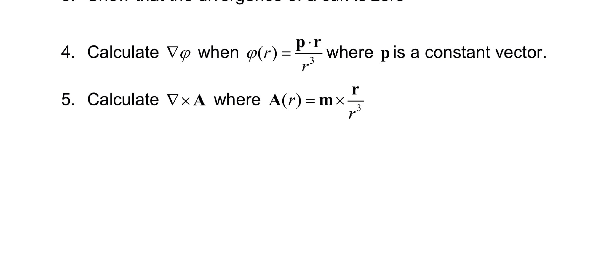 4. Calculate when where p is a constant vector. 5. | Chegg.com