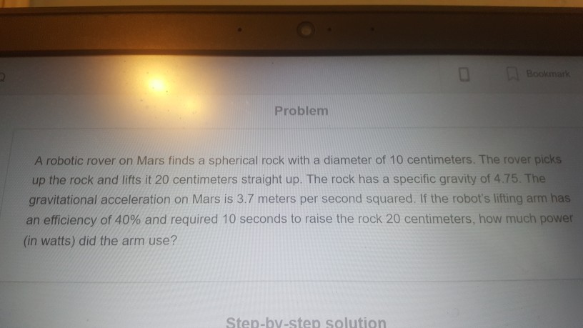 Solved Problem A robotic rover on Mars finds a spherical | Chegg.com