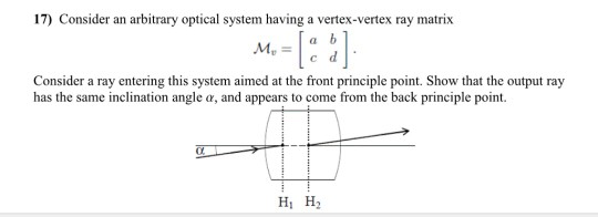 Solved 17) Consider an arbitrary optical system having a | Chegg.com