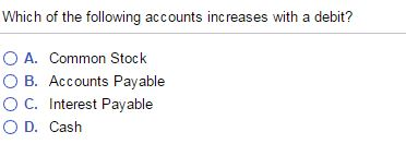 Solved Which of the following accounts increases with a | Chegg.com