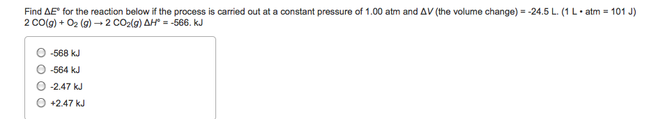 Solved Find delta E degree for the reaction below if the | Chegg.com