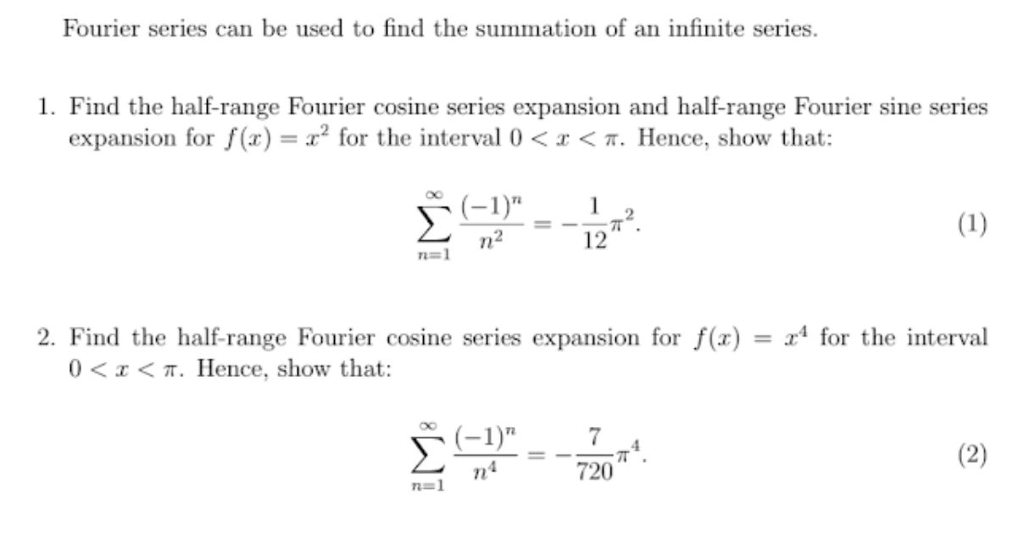 half range fourier series - BotaroRoman