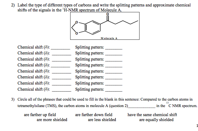 Solved 2) Label the type of different types of carbons and | Chegg.com
