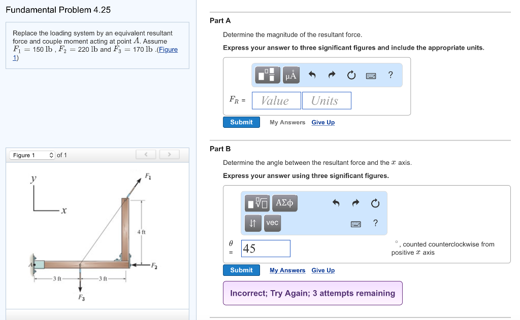 Solved Fundamental Problem 4.25 Part A Replace the loading | Chegg.com