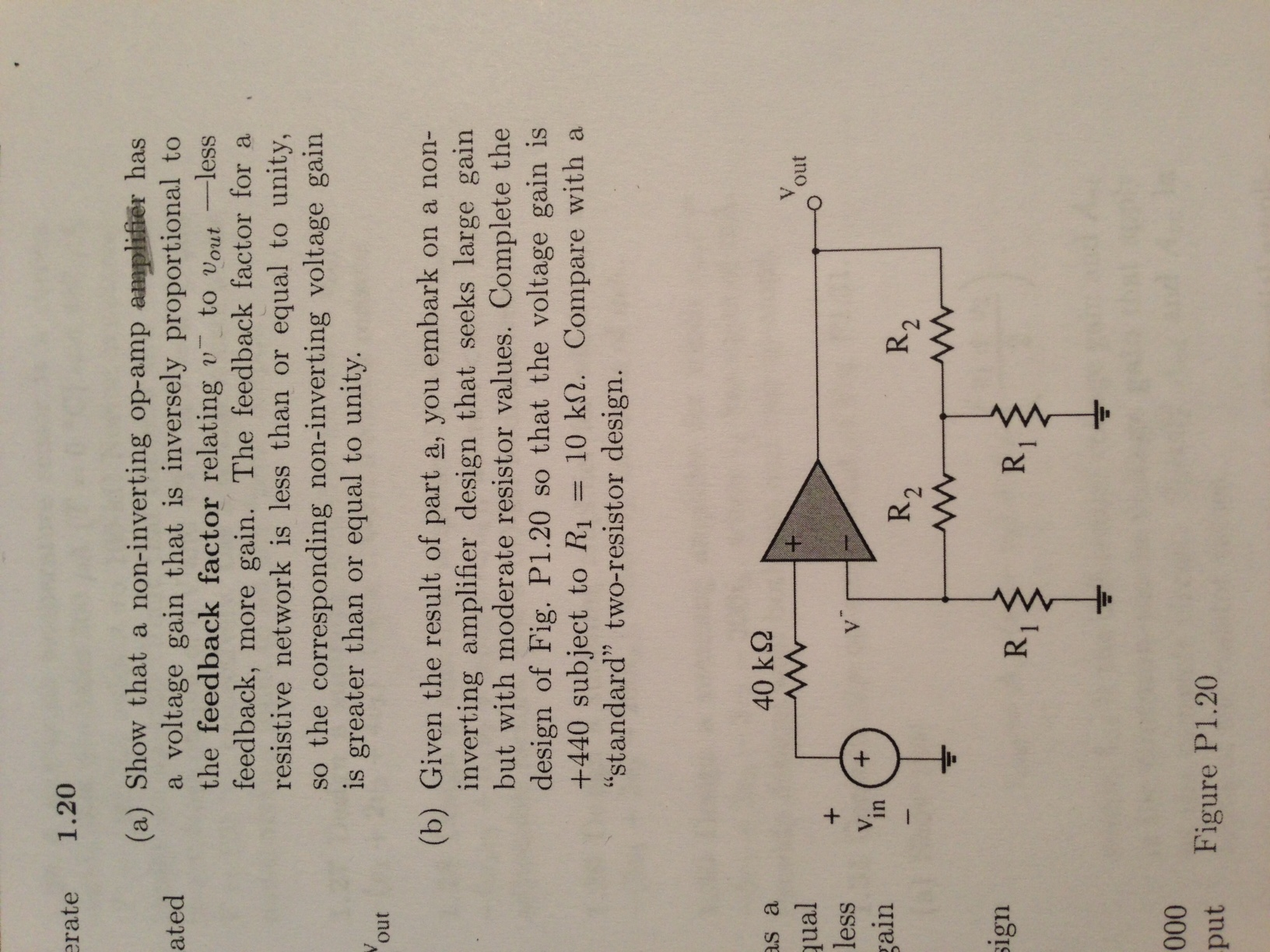 Solved Show that a non-inverting op-amp amplifier has a | Chegg.com
