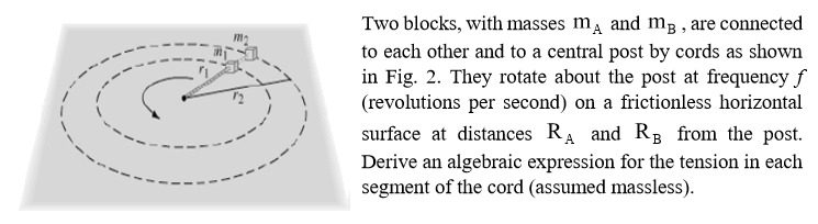 Solved Two blocks, with masses m_A and m_B, are connected | Chegg.com