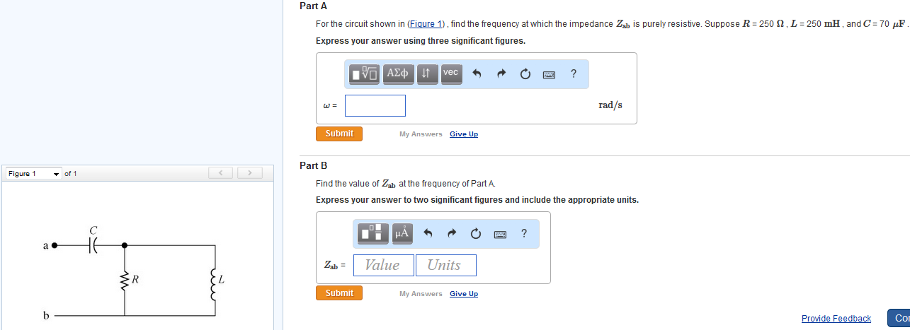 Solved Part A For the circuit shown in (Figure 1), find the | Chegg.com