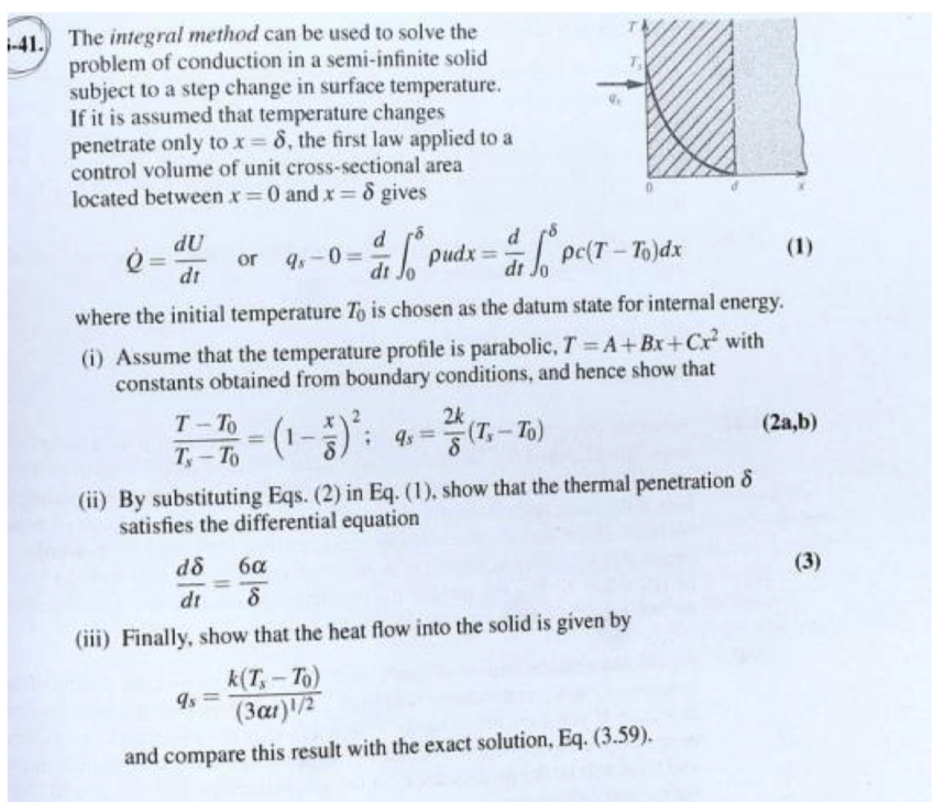 Solved 41. The integral method can be used to solve the | Chegg.com