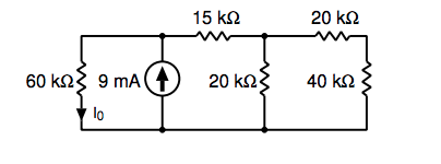 Solved Find the current Io in the circuit shown at right. | Chegg.com