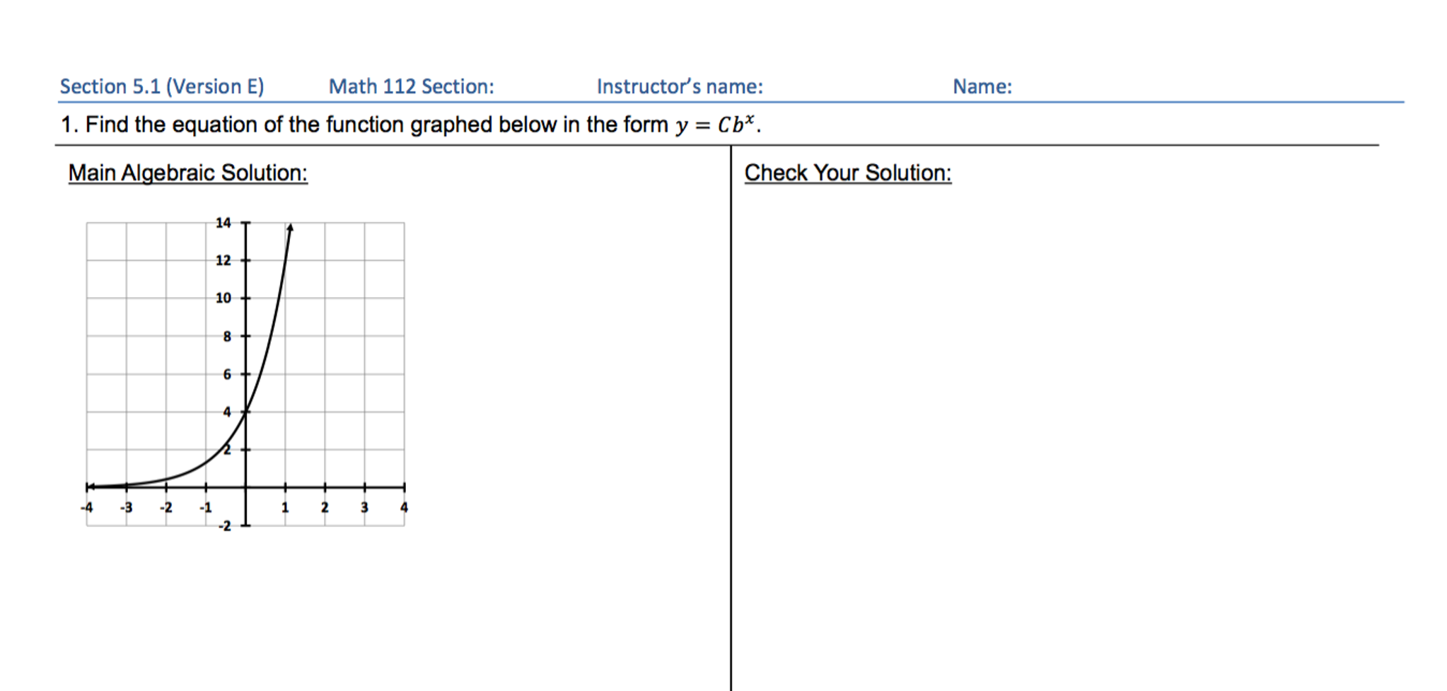 Solved Find the equation of the function graphed below in | Chegg.com