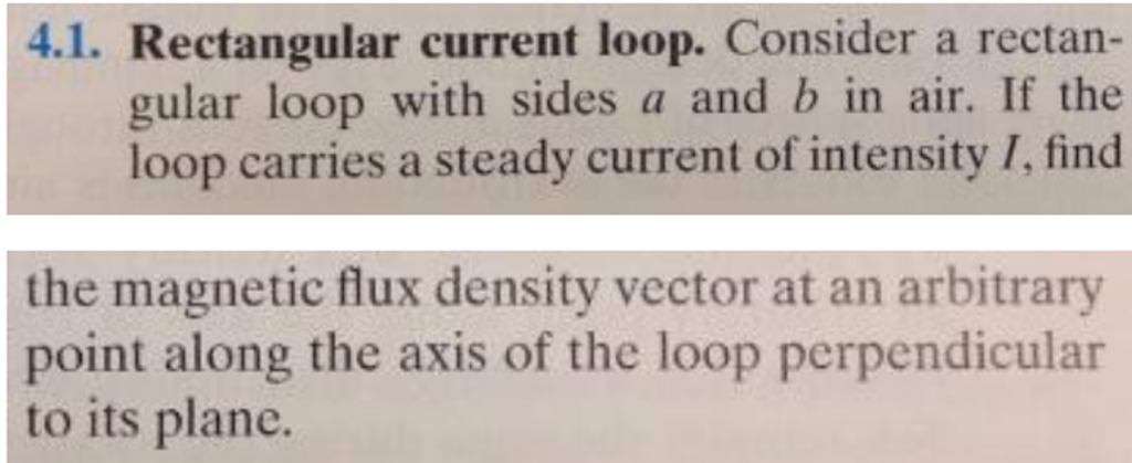 Solved Rectangular current loop. Consider a rectangular loop | Chegg.com