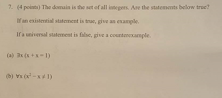 Solved The domain is the set of all integers. Are the | Chegg.com