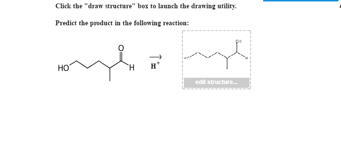 Solved Click the "draw structure" box to launch the drawing | Chegg.com