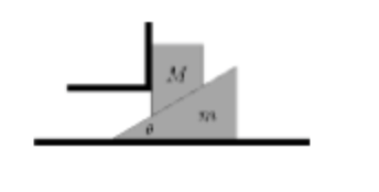 Solved A block with mass (M) rests on a wedge with massmand | Chegg.com