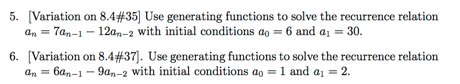 Solved Variation On 8 4 35] Use Generating Functions To
