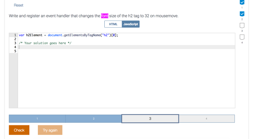 Solved Reset Write and register an event handler that | Chegg.com