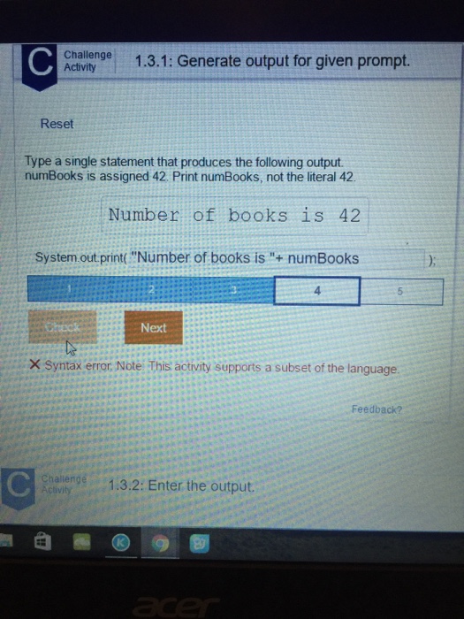 Solved Type a single statement that produces the following | Chegg.com