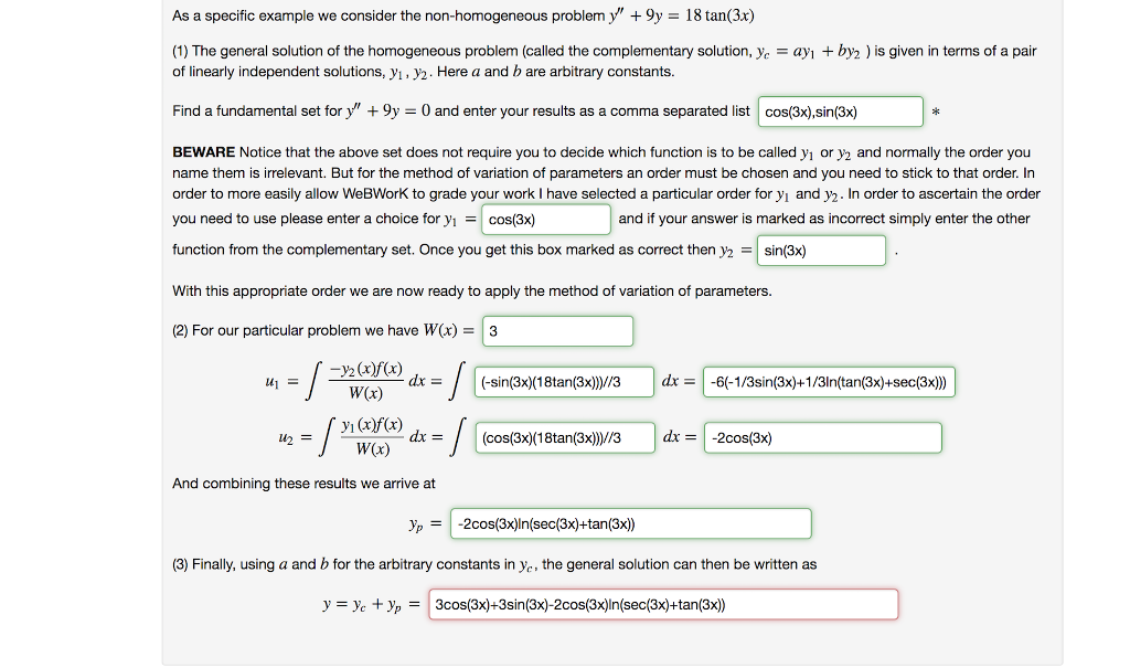 Solved As a specific example we consider the non-homogeneous | Chegg.com