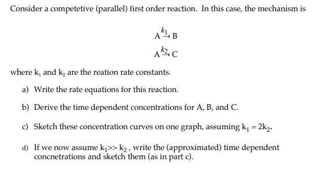 Solved Consider a competetive (parallel) first order | Chegg.com
