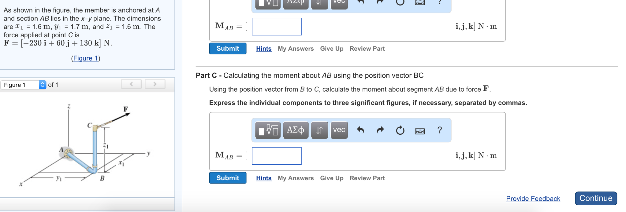 Solved As shown in the figure, the member is anchored at A | Chegg.com