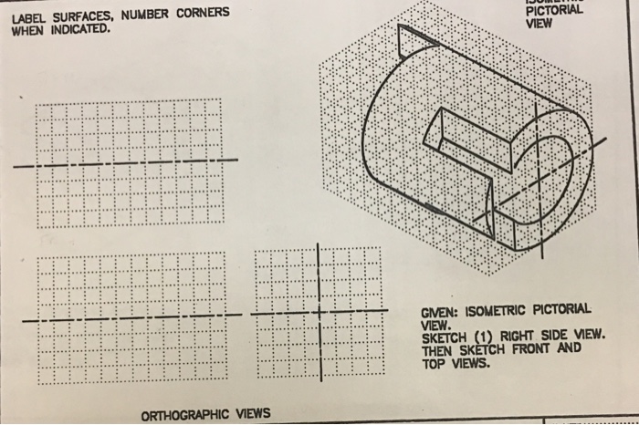 Solved Label surfaces, number corners when indicated. | Chegg.com