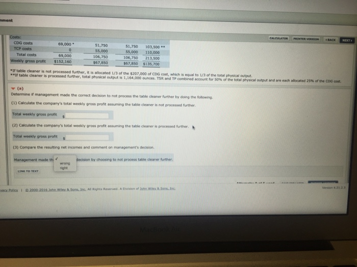 Solved Problem 20-3A (Part Level Submission Thompson | Chegg.com