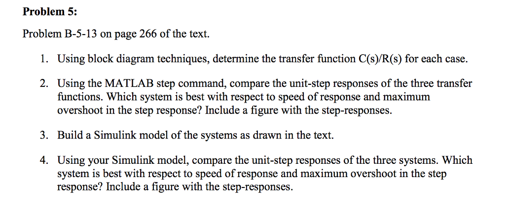 Solved B–5–13. Figure 5–77 shows three systems. System I is | Chegg.com