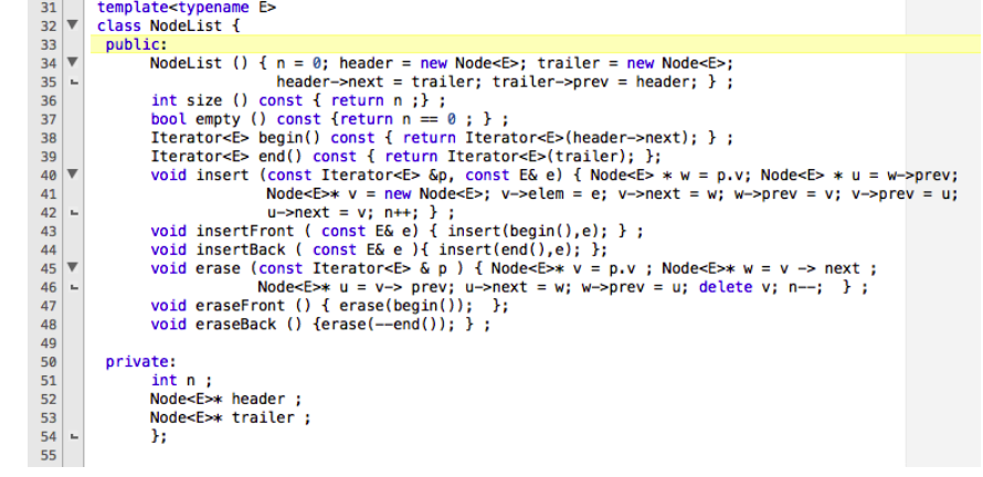 Solved 1 #include *prev 10 Node friend class NodeList class | Chegg.com
