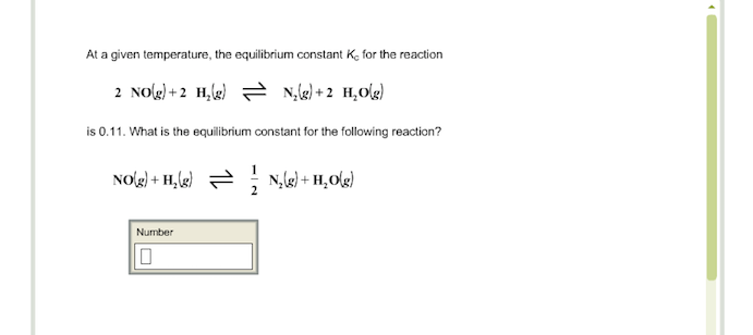 Solved At a given temperature the equilibrium constant Kc | Chegg.com