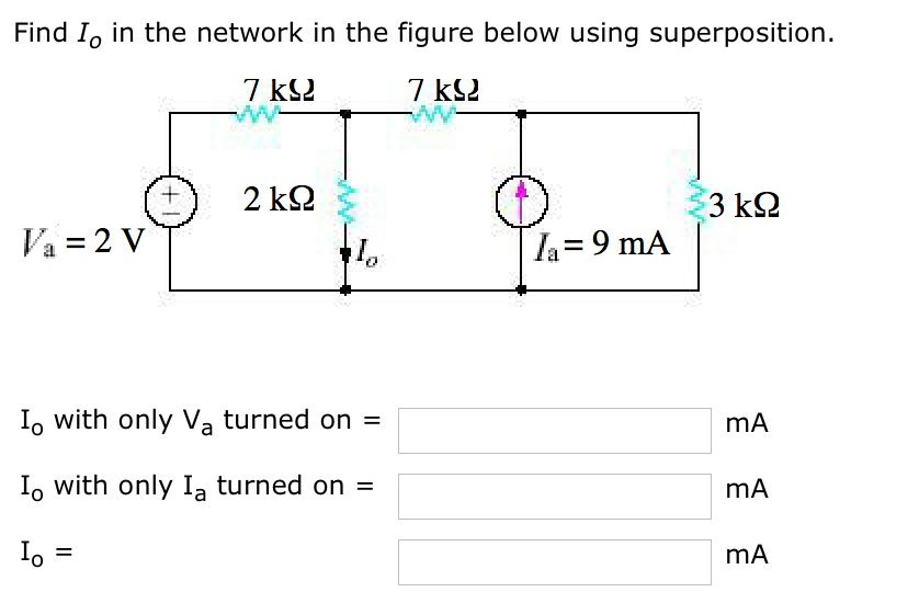 Solved Find Io in the network in the figure below using | Chegg.com