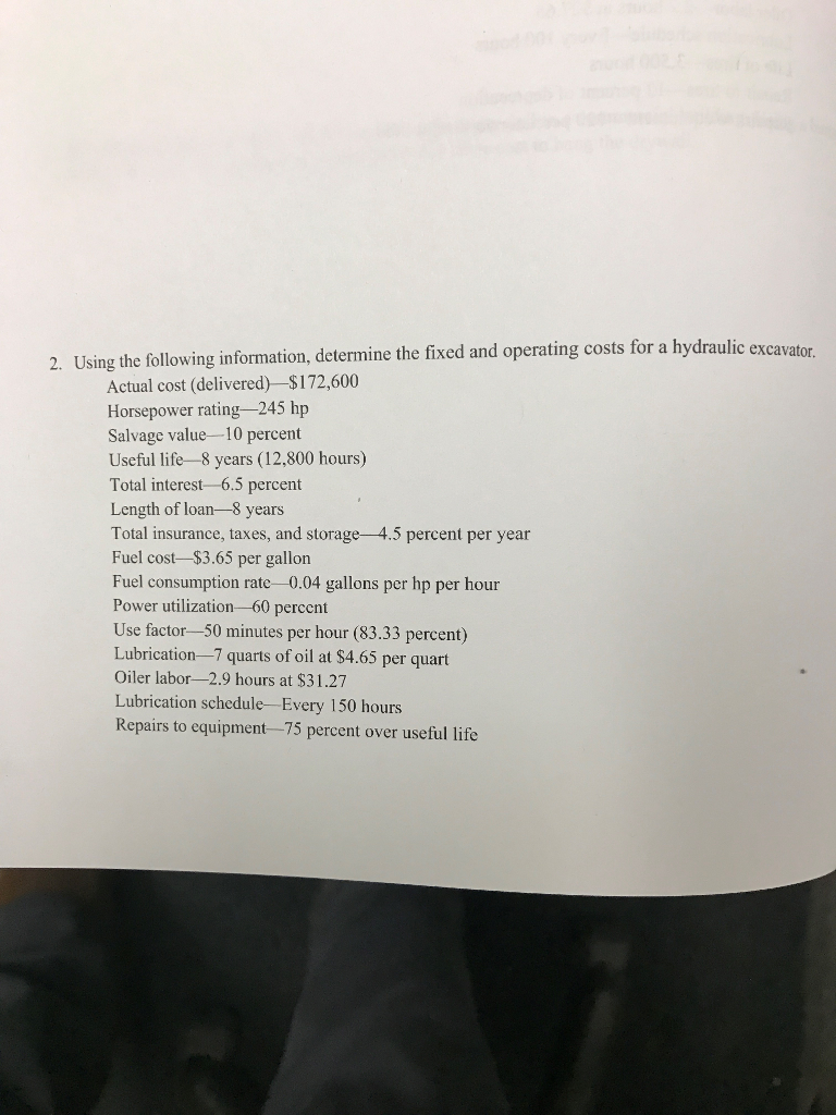 Using the following information, determine the fixed | Chegg.com